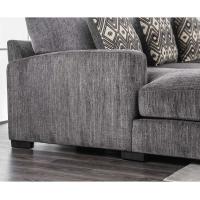 China Sectional Sofa with Pillows and Memory Foam, Gray Chenille for sale