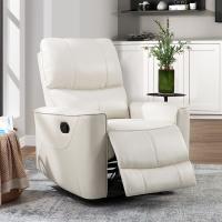China Recliner Chair, White Faux Leatherette for sale