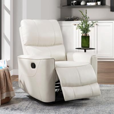 China Recliner Chair, White Faux Leatherette for sale