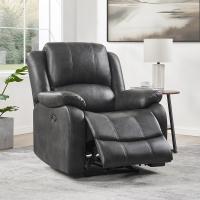 China Power Recliner Chair, Gray Faux Leatherette for sale