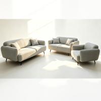China 3 Piece Sofa set with Pillows, Gray Fabric for sale