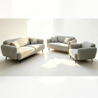 China 3 Piece Sofa set with Pillows, Gray Fabric for sale