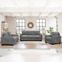 China 3 Piece Sofa set, Dark Gray Fabric for sale