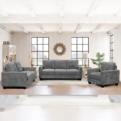 China 3 Piece Sofa set, Dark Gray Fabric for sale