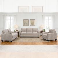 China 3 Piece Sofa set, Taupe Fabric for sale