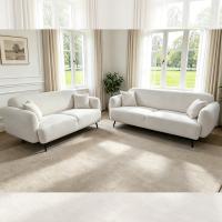 China 3 Piece Sofa set with Pillows, Beige Fabric for sale