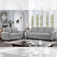 China 3 Piece Sofa set, Smoky Gray Fabric for sale