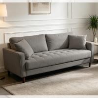 China 3 Piece Sofa set with Pillows, Gray Fabric for sale