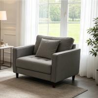 China 3 Piece Sofa set with Pillows, Gray Fabric for sale