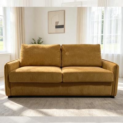 China Sofa with Sleeper, Mustard Yellow Fabric for sale