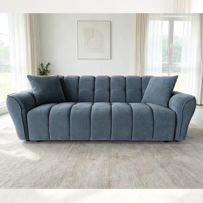 China 3 Seater Sofa set with Pillows, Blue Fabric for sale