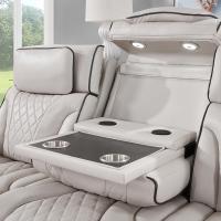 China Power Recliner Sofa set with Power Headrests and Dropdown Table and Speaker and Storage and LED Light, Massage Function, Beige Leatherette for sale