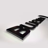 China Wall-Mounted Installation Metal Backlit Sign for Custom 3D LED Aluminum Letter Light for sale