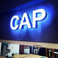 China 50000 Hours Working Lifetime Eye-catching 3D LED Resin Acrylic Coffee Shop Store Sign for sale