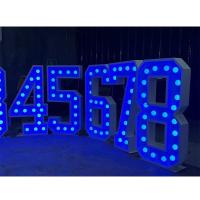 China LED Bulb Sign Letter for Wedding Birthday Events With Stainless Steel Marquee Letters for sale
