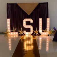China LED Bulb Sign Letter for Wedding Birthday Events With Stainless Steel Marquee Letters for sale