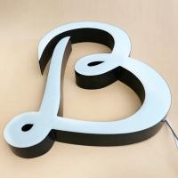 China Customized Vintage Metal Backlit Signage Letters LED 3D Illuminated Signs for Advertisin for sale