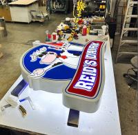China Customized Color LED Metal Exhibition Light Box with Double Side Acrylic Sign Display for sale