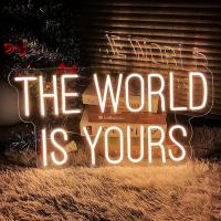 China 2- Golden Yellow Waterproof Neon Led Store Open Sign for Indoor and Outdoor Decoration for sale