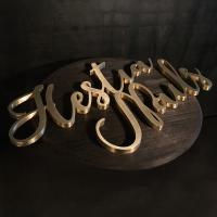 China Metal Letter Logo with Anti-Rust Coating Advertising Custom Color 30 C Design for sale
