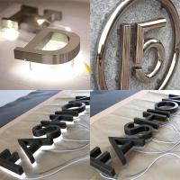 China PC Acrylic 3D Letters LED Illuminated Back Lit Advertising Board for Outdoor at 28C for sale