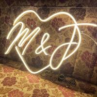 China 12V Custom Logo Wedding Acrylic Neon Light Sign Ideal for Office Decoration in Shops for sale