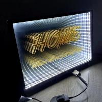 China DC12V Magic Led Infinity Bath 3D Tunnel Mirror Decorative Dance Floor Infinity Mirror for sale