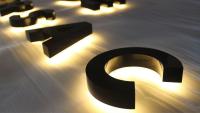 China Custom Metal Outdoor Illuminated 3D Signage Back LED Light House Number for Weddings for sale