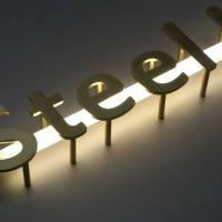 China Outdoor Custom Building Stainless Steel LED Signs For Office Advertising for sale
