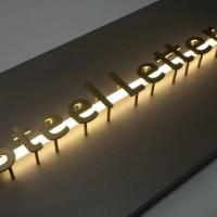 China Outdoor Custom Building Stainless Steel LED Signs For Office Advertising for sale