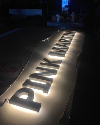 China Custom Metal Outdoor Illuminated 3d Signage with Professional Backlit Led Letter Sign for sale