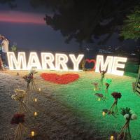 China Stainless Steel Will You Marry Me Sign Neon Sign Decoration Wedding Marquee Light Up 4ft Letters for sale