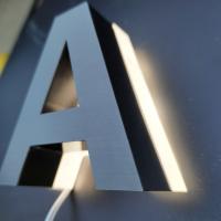 China Snow 3D Titanium Gold Letters Sign for Business Letras Metalicas Schools Advertising for sale