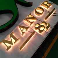 China Outdoor Customized Business Logo Advertising Acrylic Board 3D Metal Backlit Signage for sale
