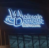 China Outdoor Customized Business Logo Advertising Acrylic Board 3D Metal Backlit Signage for sale