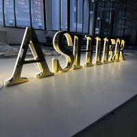 China Outdoor Customized Business Logo Advertising Acrylic Board 3D Metal Backlit Signage for sale