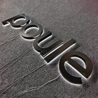 China Snow Outdoor Signage Stainless Steel 3D Sign with Custom Metal LED Light Wall Letters for sale