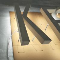 China Custom Fabricated Metal Signs in with Brushed Aluminium Letter and LED Back Lighting for sale