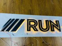 China 12V LED Strips Custom Metal Business Advertising Signage for Office Wall Letters Logo for sale