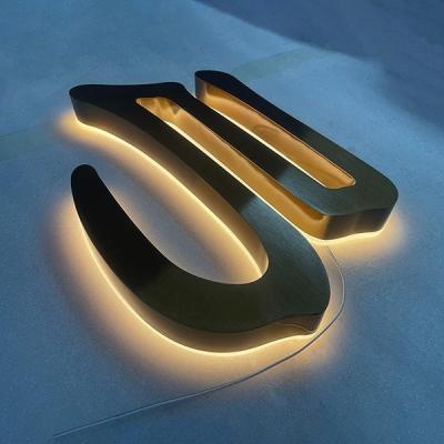 China Stainless Metal LED Signage for Restaurant Office Outdoor Custom Business Building for sale