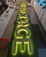 China Stainless Metal LED Signage for Restaurant Office Outdoor Custom Business Building for sale