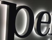 China Stainless Metal LED Signage for Restaurant Office Outdoor Custom Business Building for sale