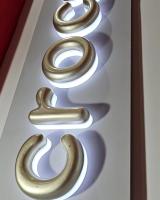 China Snow Outdoor Signage Store Sign LED Letter Custom Metal Storefront Outdoor Front 3D Shop Business for sale