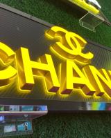 China Custom 3D Stainless Steel Letters Sign Logo Gold Signage for Snow Outdoor Store Front 28C for sale