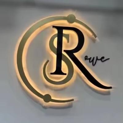 China PVC Back lit Logo Acrylic Stainless Steel Lettering Custom Led Outdoor And Indoor Signs for sale