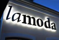 China LED Light Source Stainless Steel Gold Color Backlit Letter Sign for sale