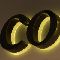 China Custom Stainless Backlit Led Channel Letters 3D Metal Light Sign Logo for Hotel Signage for sale