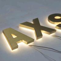 China Custom Stainless Backlit Led Channel Letters 3D Metal Light Sign Logo for Hotel Signage for sale