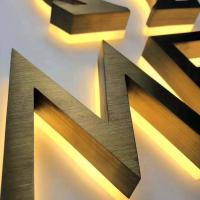 China Outdoor Acrylic Sign Led Light Name Boards Stainless Steel Custom 3D Lighting Signs for Holiday Decoration for sale