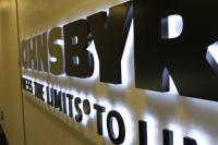 China Outdoor Acrylic Sign Led Light Name Boards Stainless Steel Custom 3D Lighting Signs for Holiday Decoration for sale